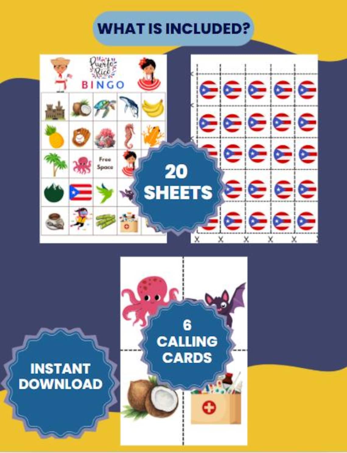 Puerto Rico Bingo Game Printable Spanish Activity Hispanic Heritage ...