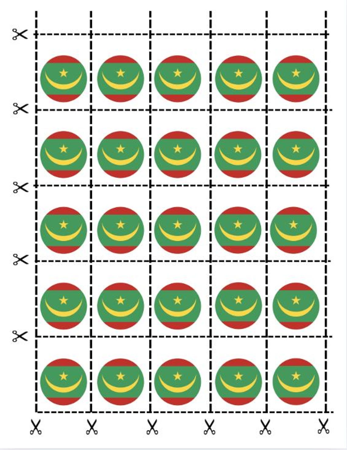 Printable Mauritania Bingo Game 20 Cards Desert Culture History ...