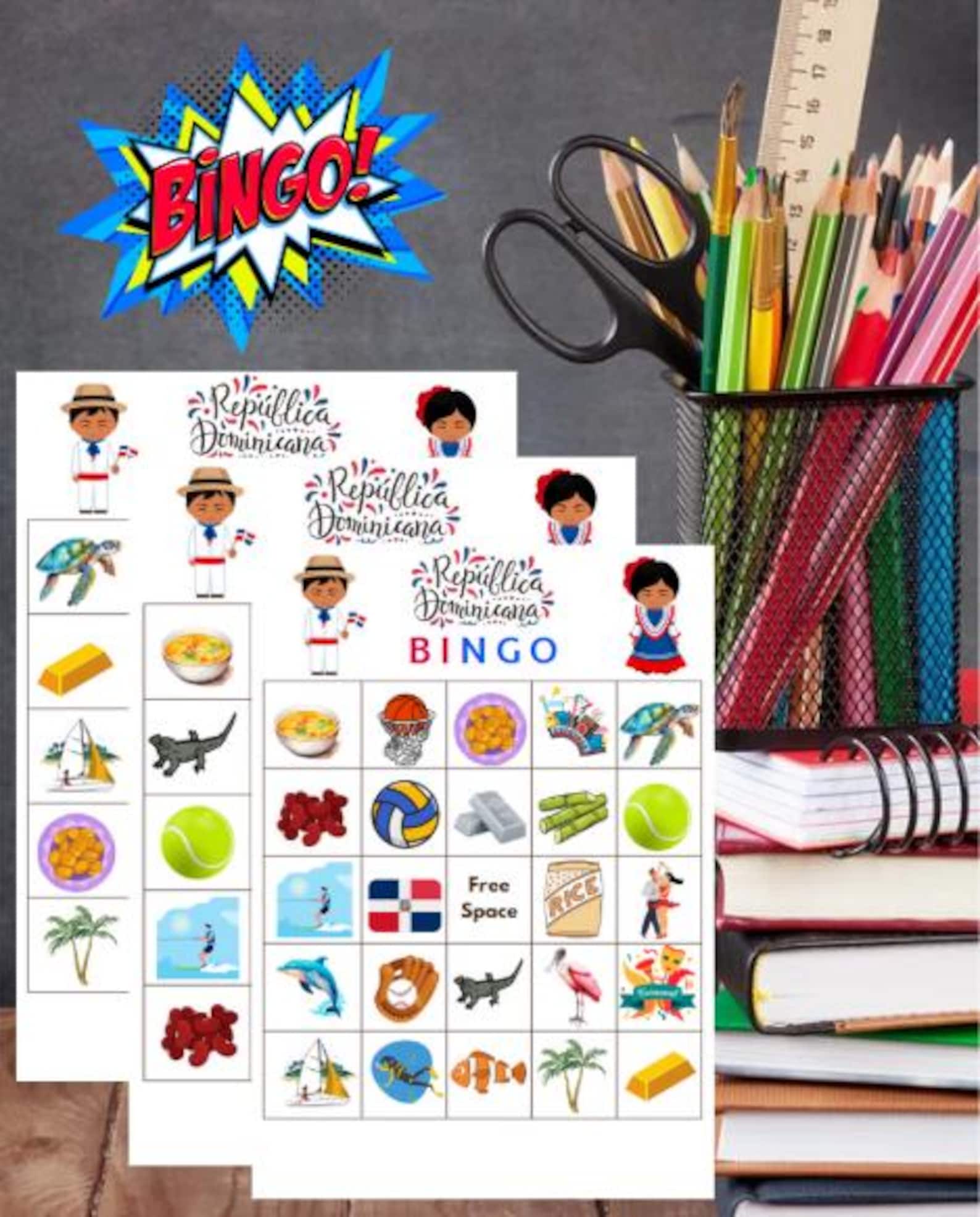 Dominican Republic Bingo Game Printable Spanish Activity Hispanic ...