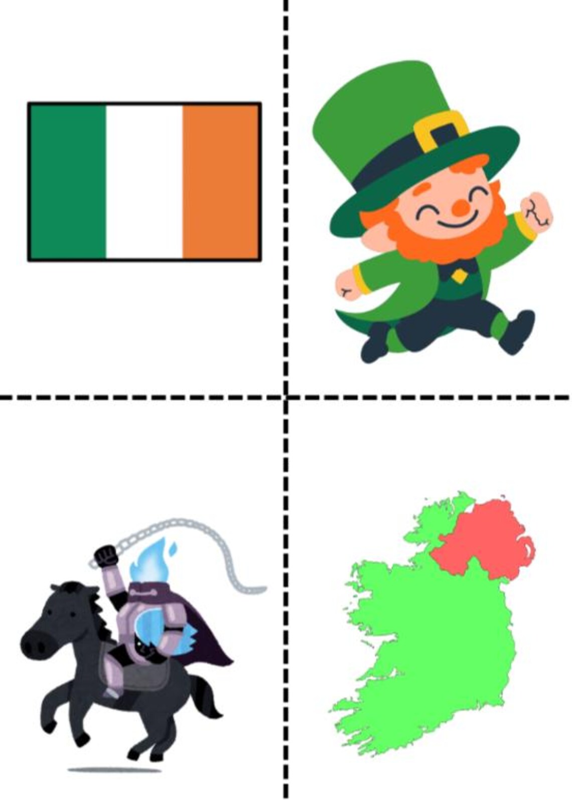 Ireland Country Bingo for Kids Learning Castles Traditions and ...