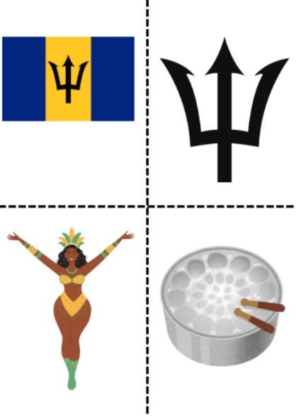Barbados Bingo Game Printable Caribbean Bingo Party Game for Kids and ...