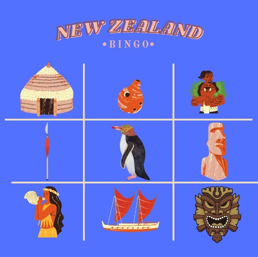 New Zealand Bingo Digital Download Maori Vacation Activity - Etsy