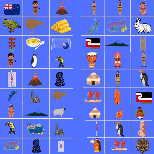 New Zealand Bingo Digital Download Maori Vacation Activity - Etsy
