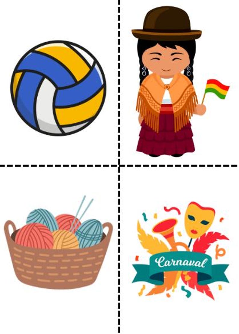 Bolivia Bingo Game Printable Spanish Activity Hispanic Heritage ...