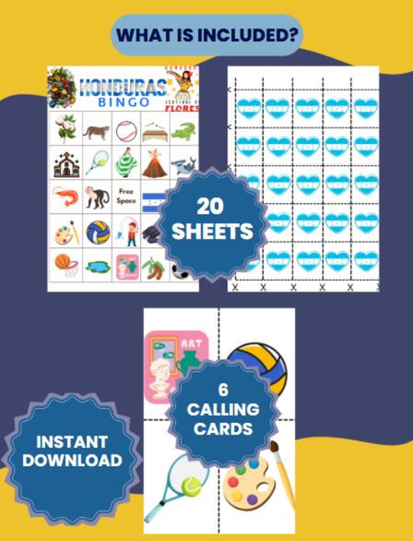 Honduras Bingo Game Printable Honduran Cultural Game Family Classroom ...