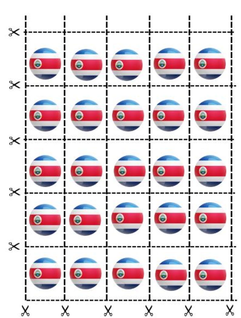 Costa Rica Bingo Game Printable Spanish Activity Hispanic Heritage ...