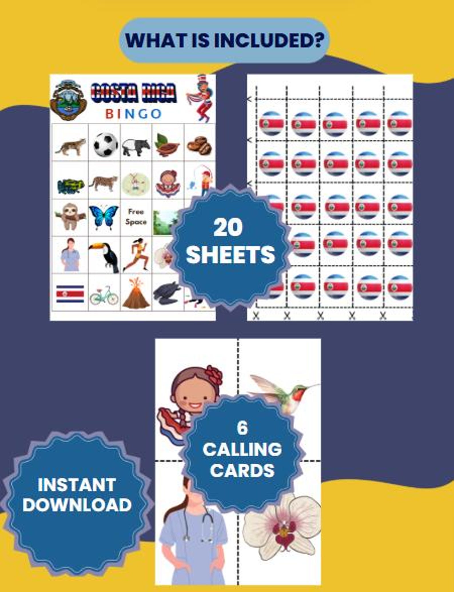 Costa Rica Bingo Game Printable Spanish Activity Hispanic Heritage ...