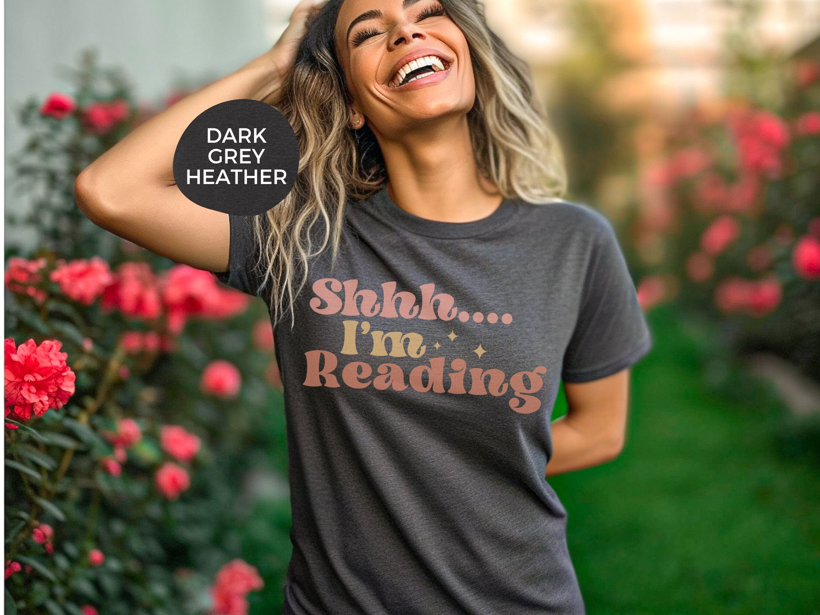 Shhh I'm Reading Shirt Retro Style Book Lover Tee Cozy Reading T-shirt ...