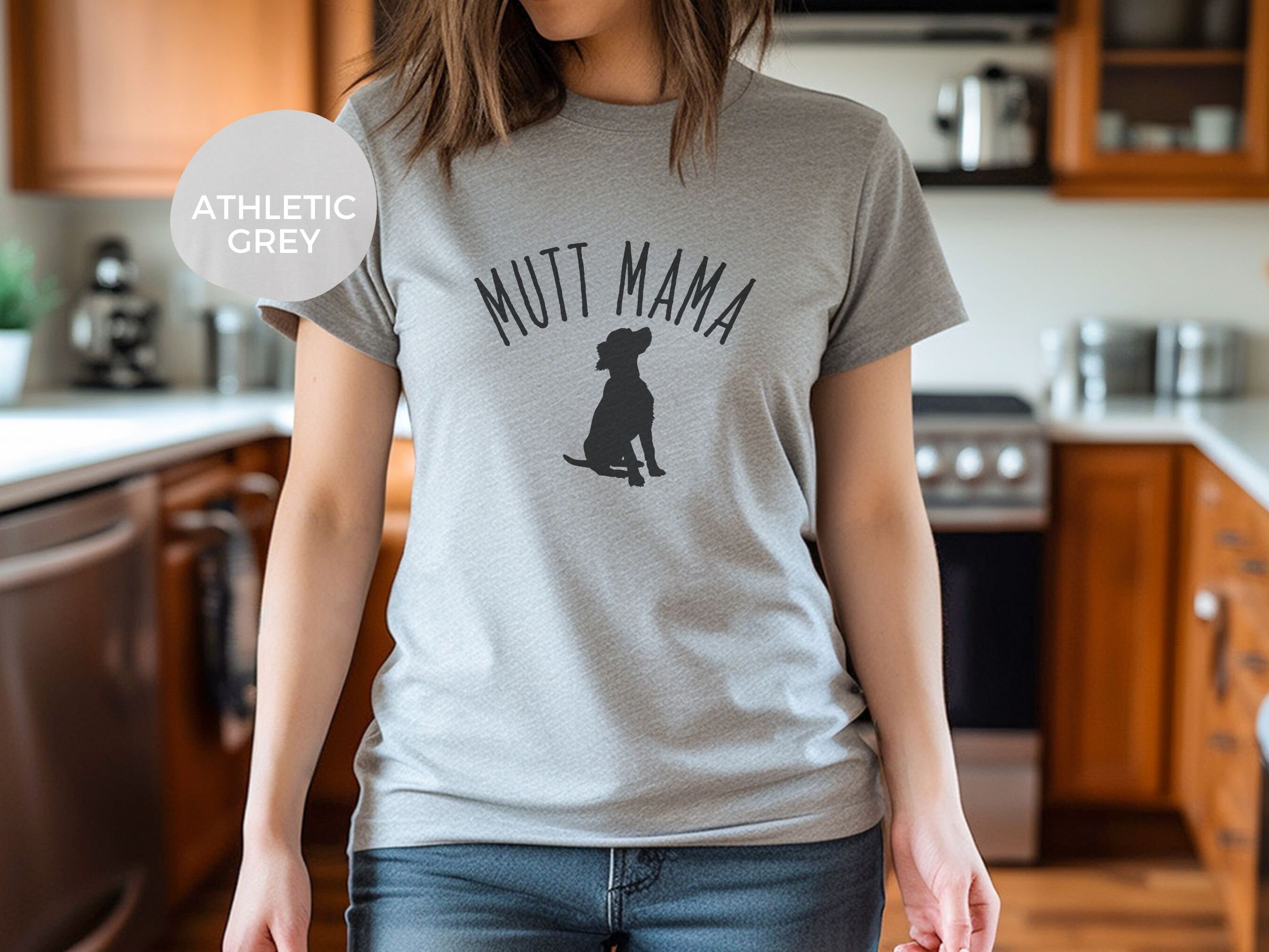 Mutt Mama, Mutt Mom Short Sleeves T-shirt, Cute Dog Shirt for Dog Mom ...