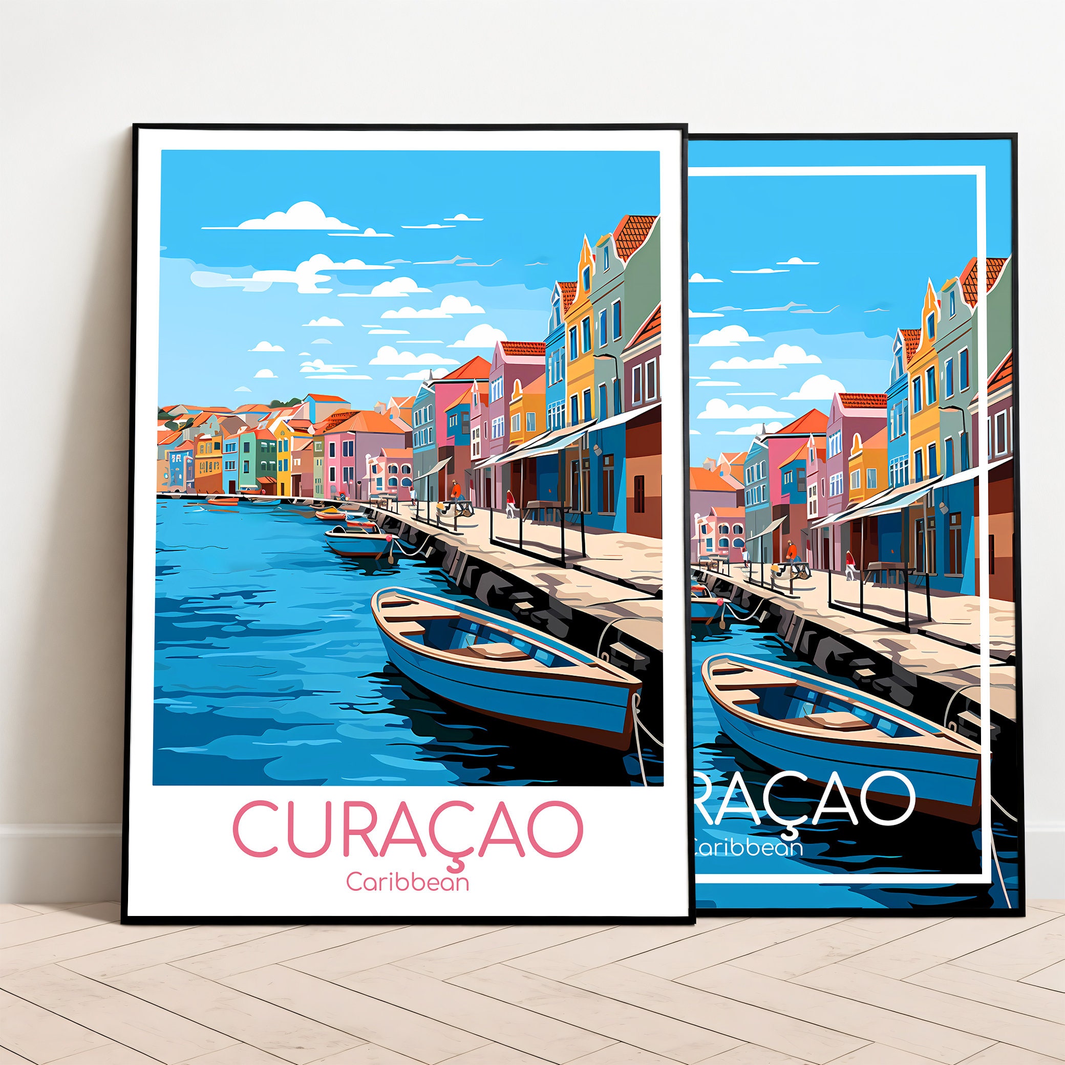 Curacao Travel Poster Curacao Poster Wall Art Caribbean - Etsy UK