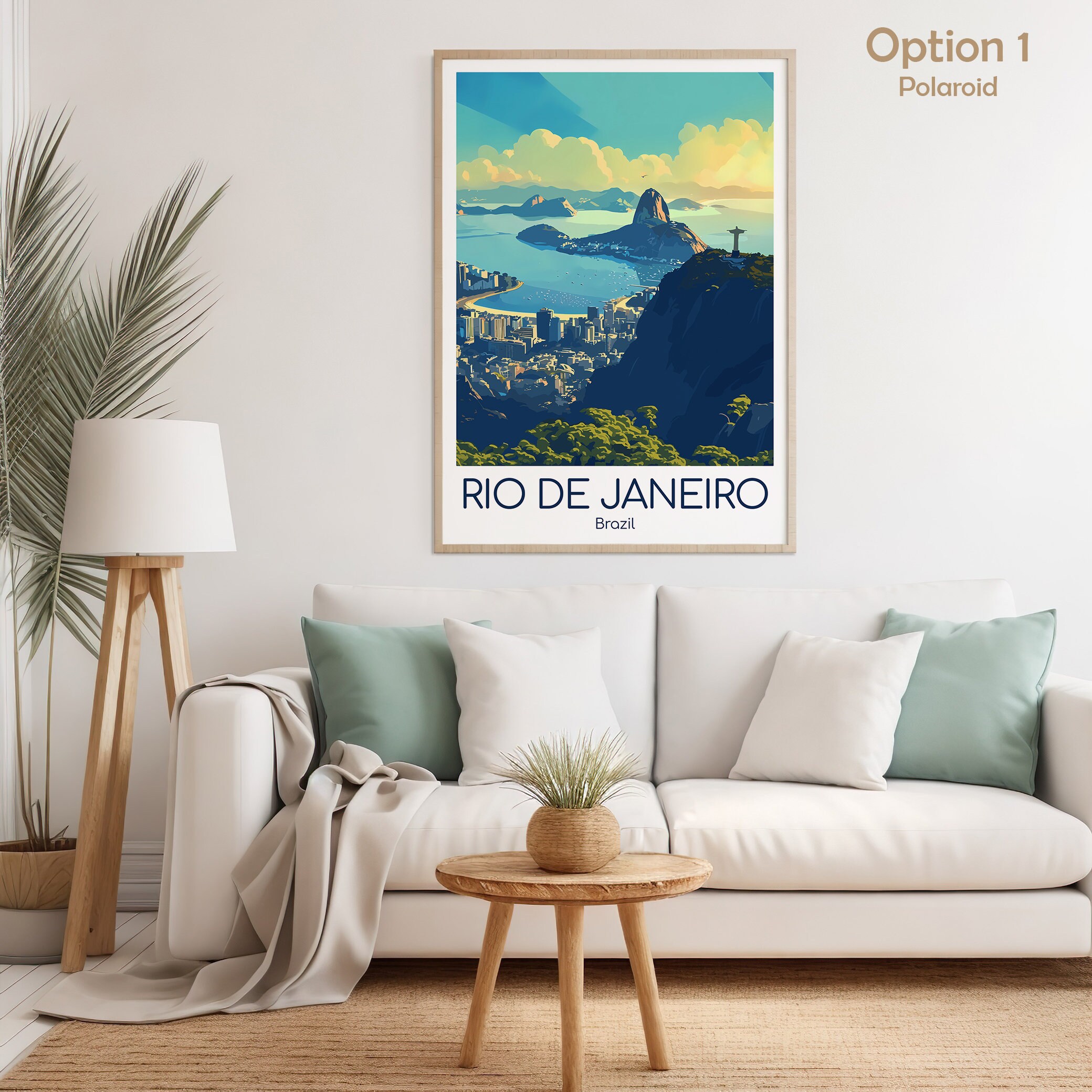 Rio de Janeiro Reiseposter Rio de Janeiro Poster Wall Art Brazil Vintage Poster Rio de Janeiro ...