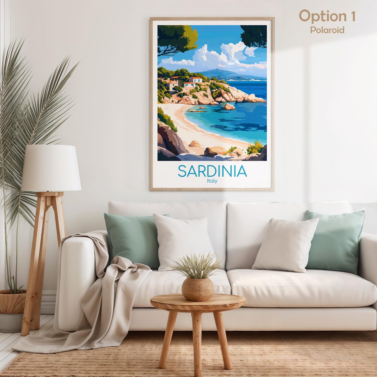 Sardinia Poster Wall Art Sardinia Travel Poster Italy Vintage Poster ...