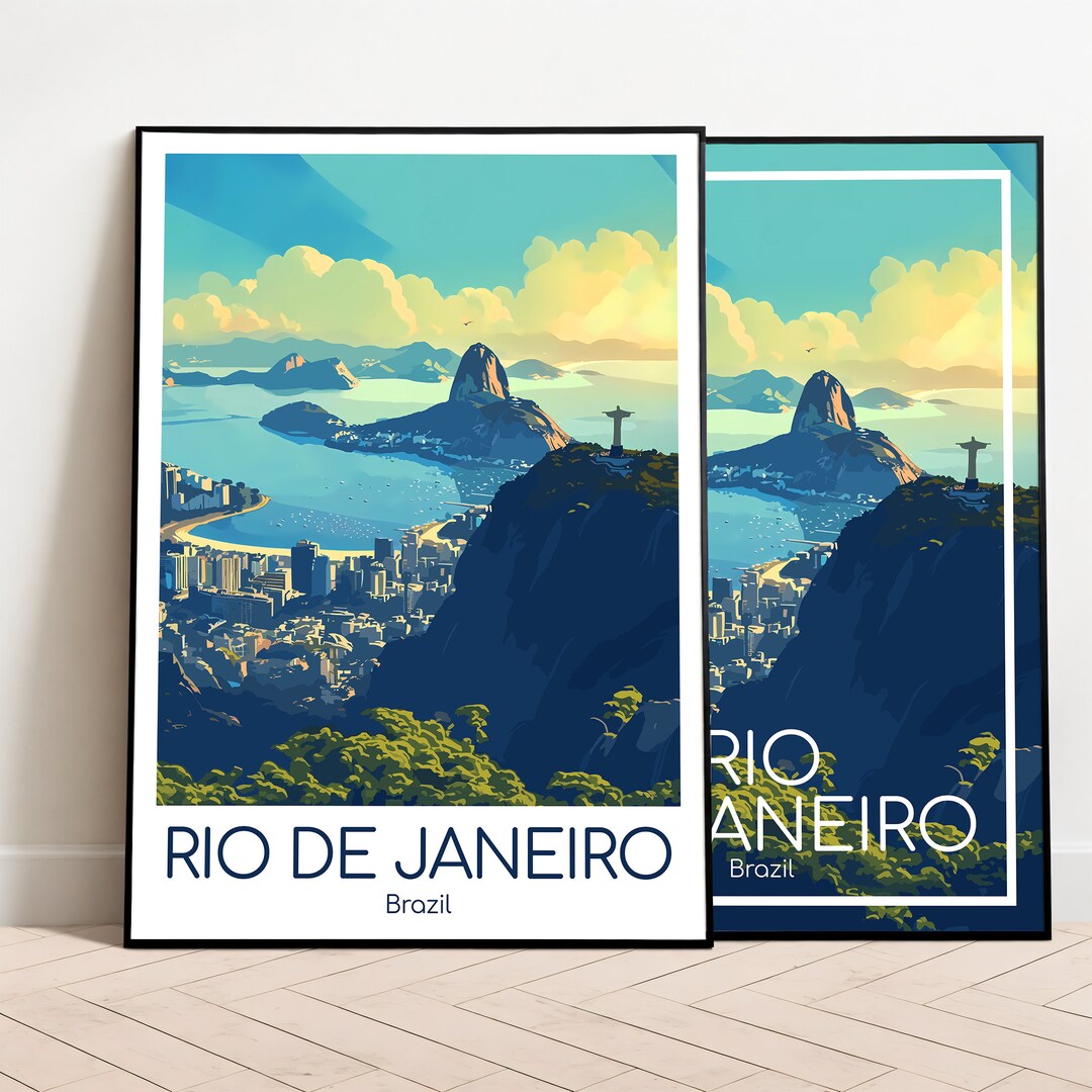 Rio de Janeiro Reiseposter Rio de Janeiro Poster Wall Art Brazil ...