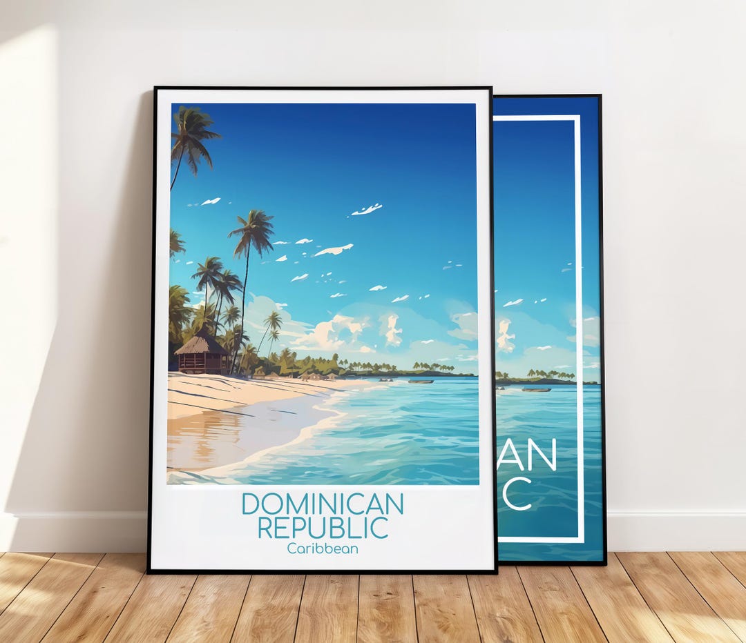 Dominican Republic Poster Wall Art Dominican Republic Travel Poster ...