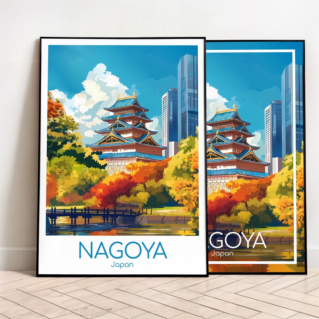 Nagoya Travel Poster Nagoya Poster Wall Art Japan Vintage Poster Nagoya ...