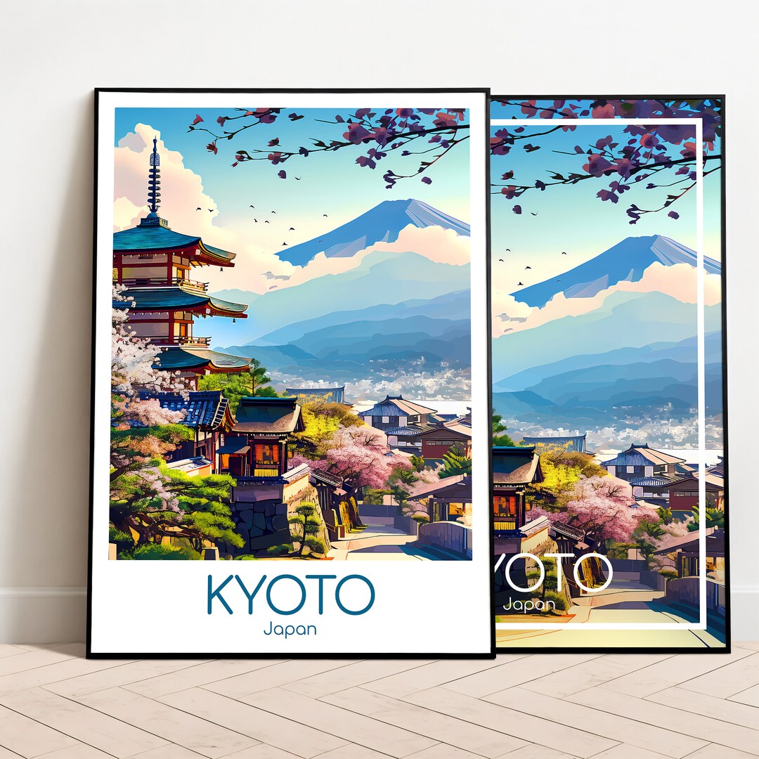 Kyoto Travel Poster City Kyoto Poster City Wall Art Japan Vintage ...