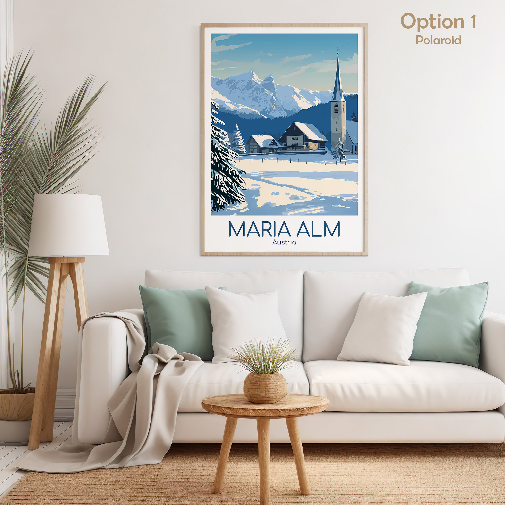 Maria Alm Travel Poster Maria Alm Poster Wall Art Austria Vintage ...
