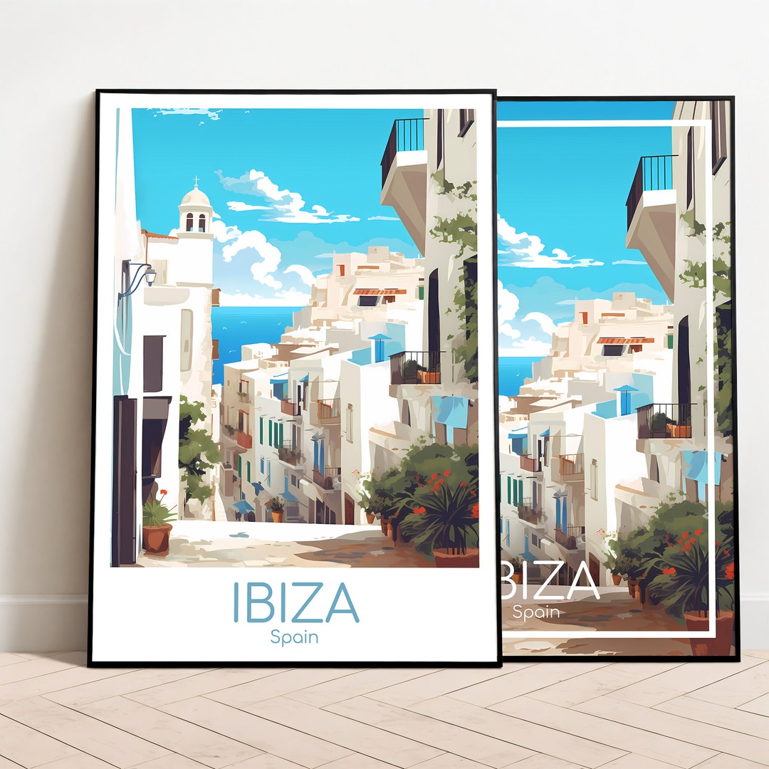 Ibiza Travel Poster Ibiza Poster Wall Art Spain Vintage Poster Ibiza Travel Poster Gift Ibiza ...