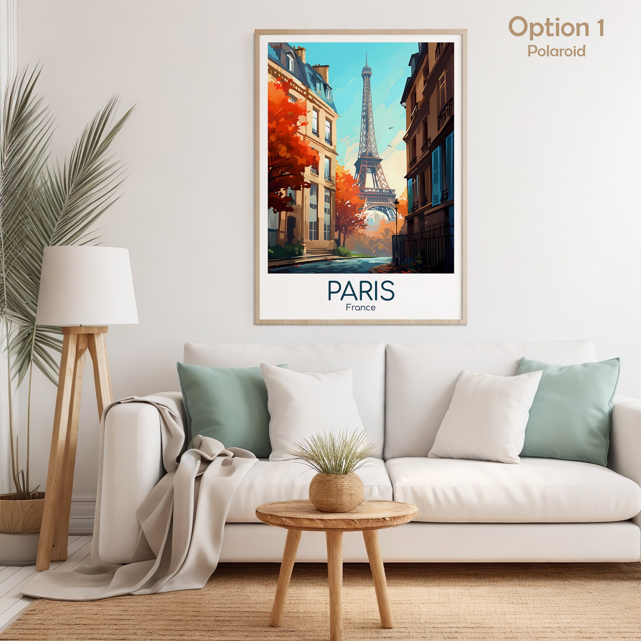 Paris Travel Poster Autumn Paris Poster Autumn Wall Art France Vintage ...