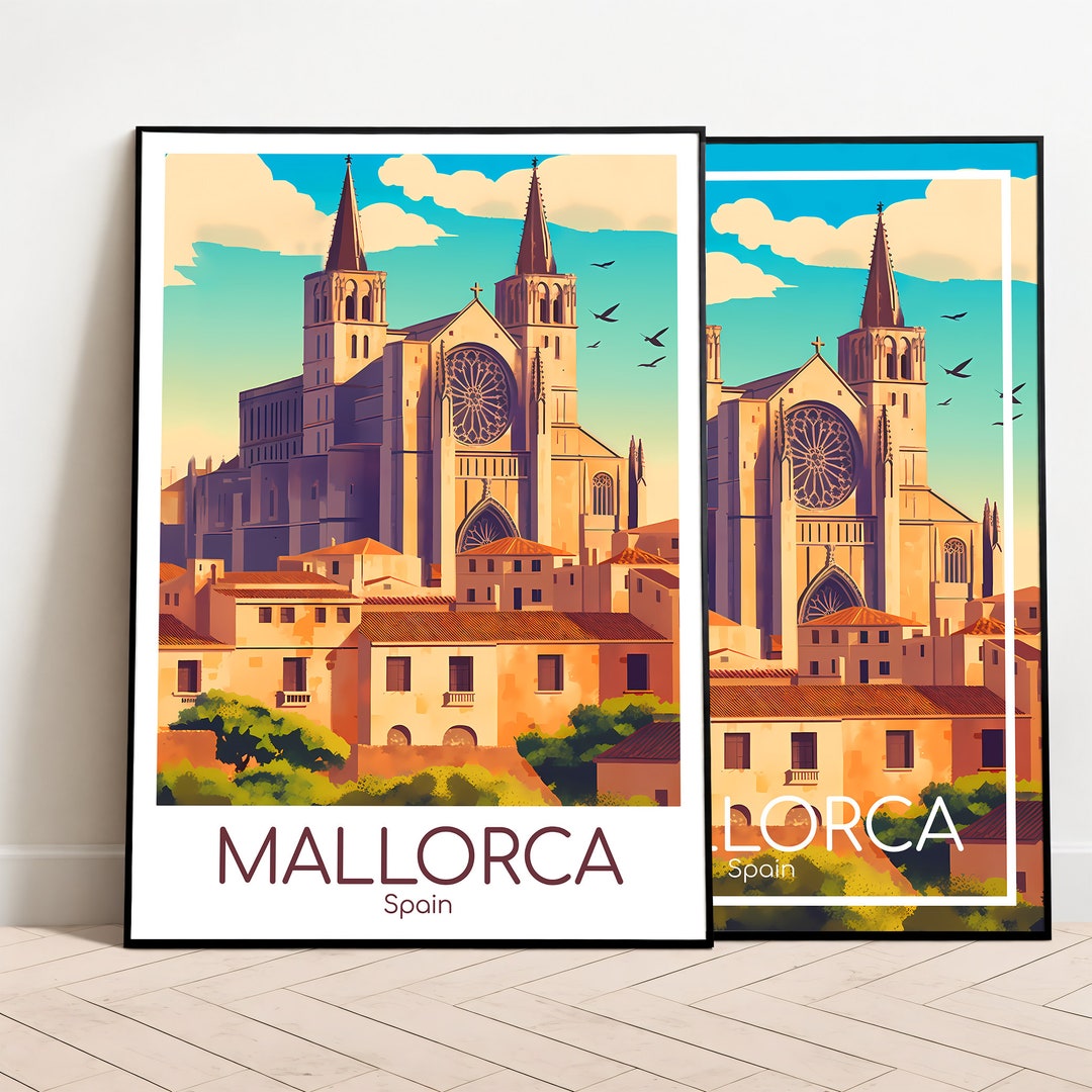 Mallorca Reiseposter Mallorca Poster Wall Art Palma de Mallorca Spanien ...