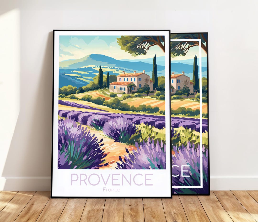 Provence Poster - Fragrant Lavender Landscape on This Provence Travel ...