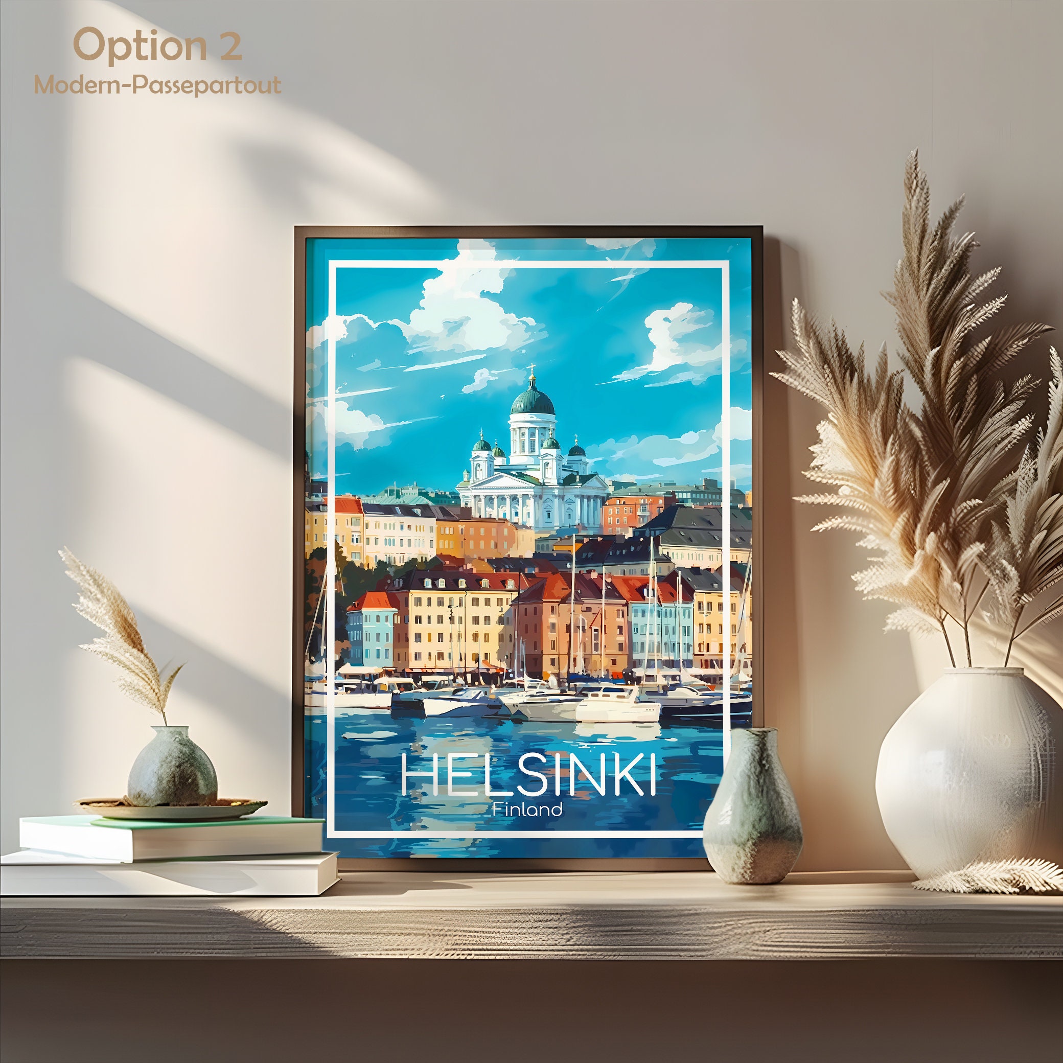Helsinki Travel Poster Helsinki Poster Wall Art Finland Vintage Poster ...