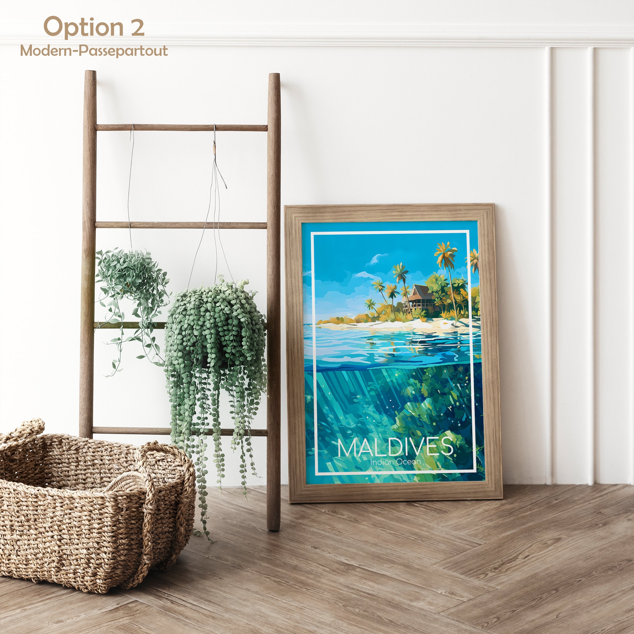 Maldives Travel Poster Maldives Poster Wall Art Indian Ocean Vintage ...