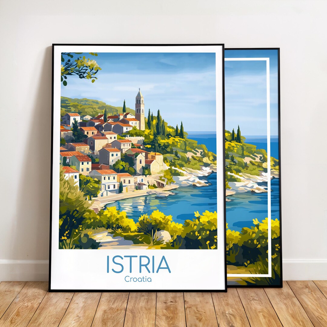 Istria Travel Poster, Istria Poster Wall Art, Croatia Vintage Poster ...