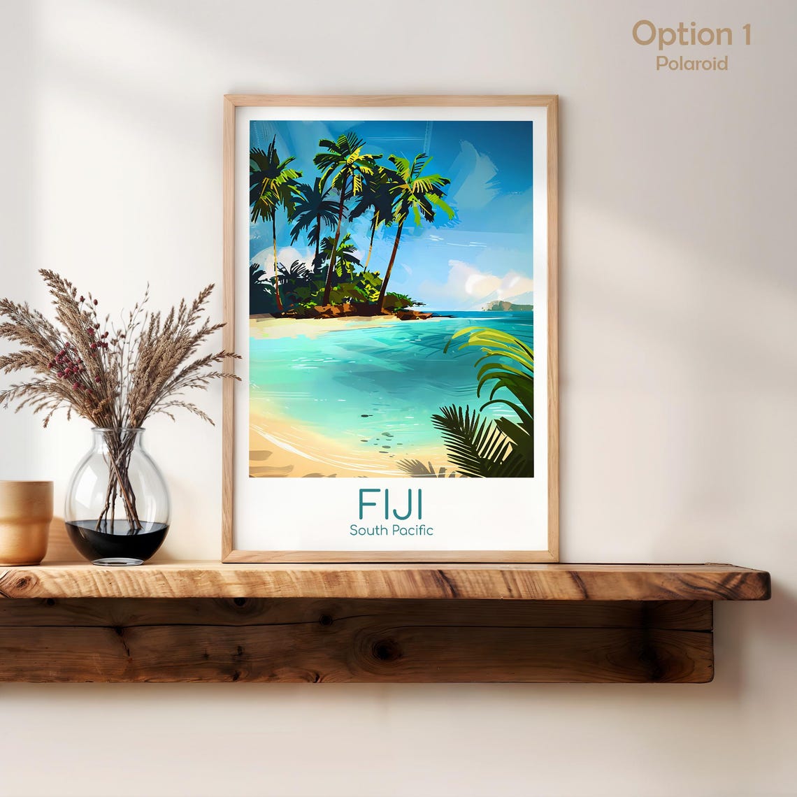 Fiji Travel Poster Fiji Poster Wall Art South Pacific Vintage Poster ...