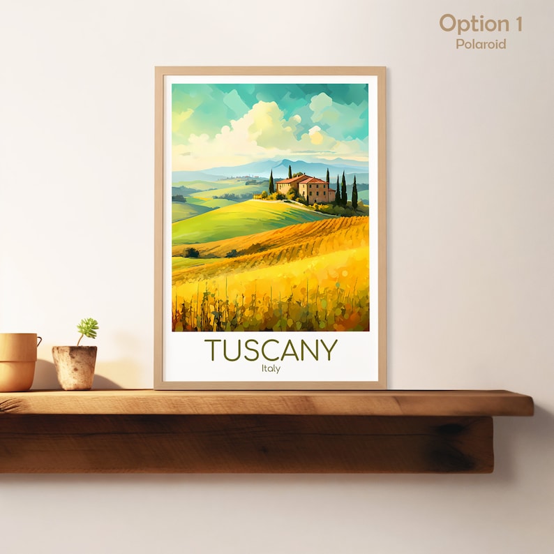 Tuscany Travel Poster Tuscany Poster Wall Art Italy Vintage Poster ...