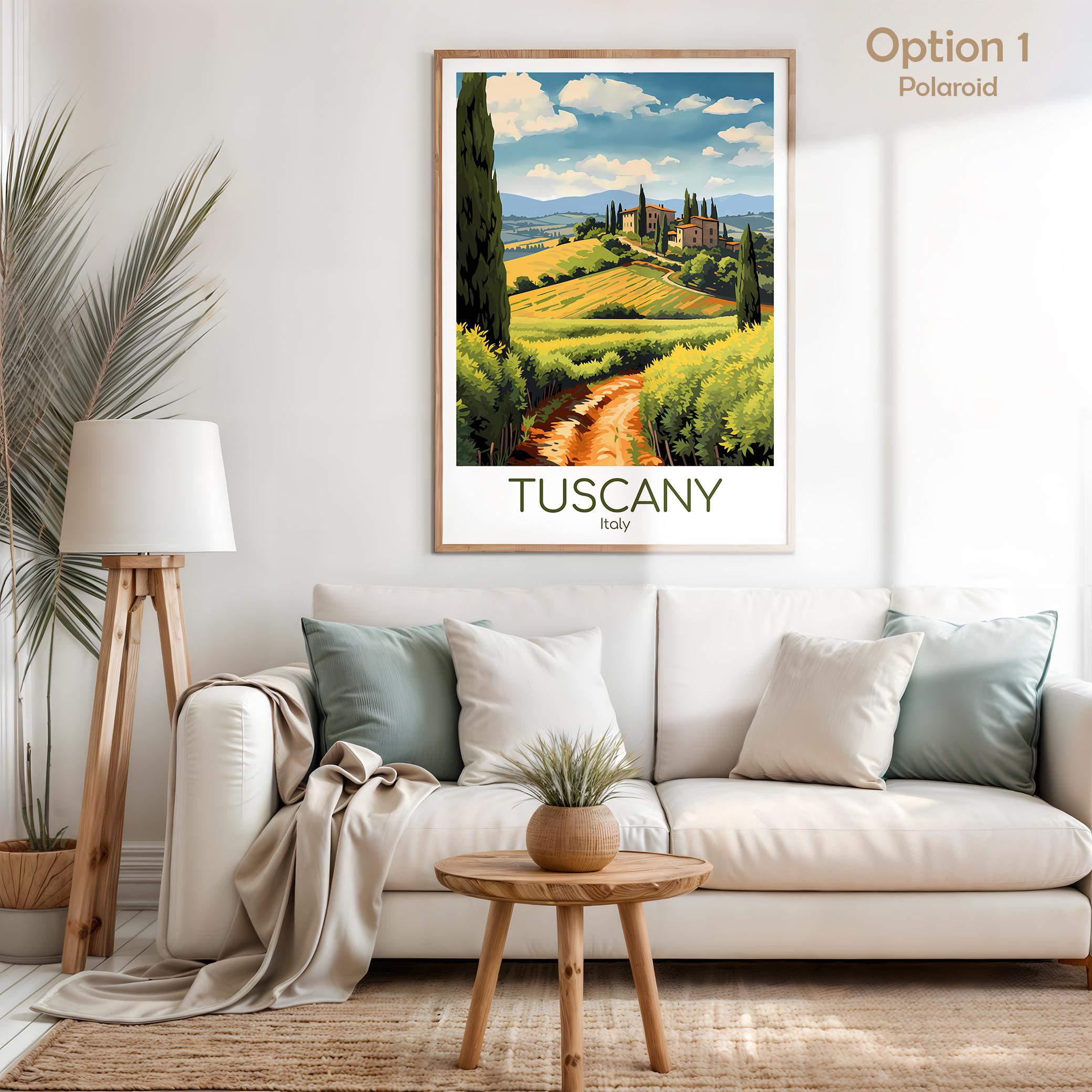Tuscany Travel Poster Tuscany Poster Wall Art Italy Vintage Poster ...