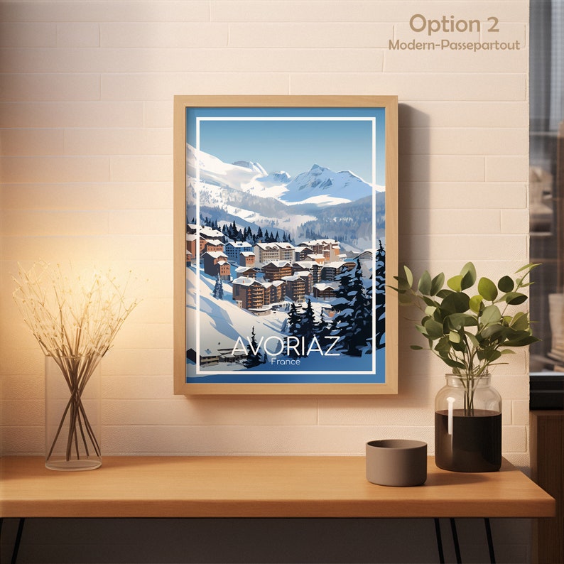 Avoriaz Travel Poster Avoriaz Poster Wall Art France Vintage Poster ...