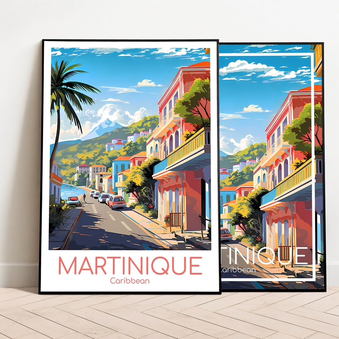 Affiche de voyage de la Martinique Affiche de la Martinique Art mural Affiche vintage des ...