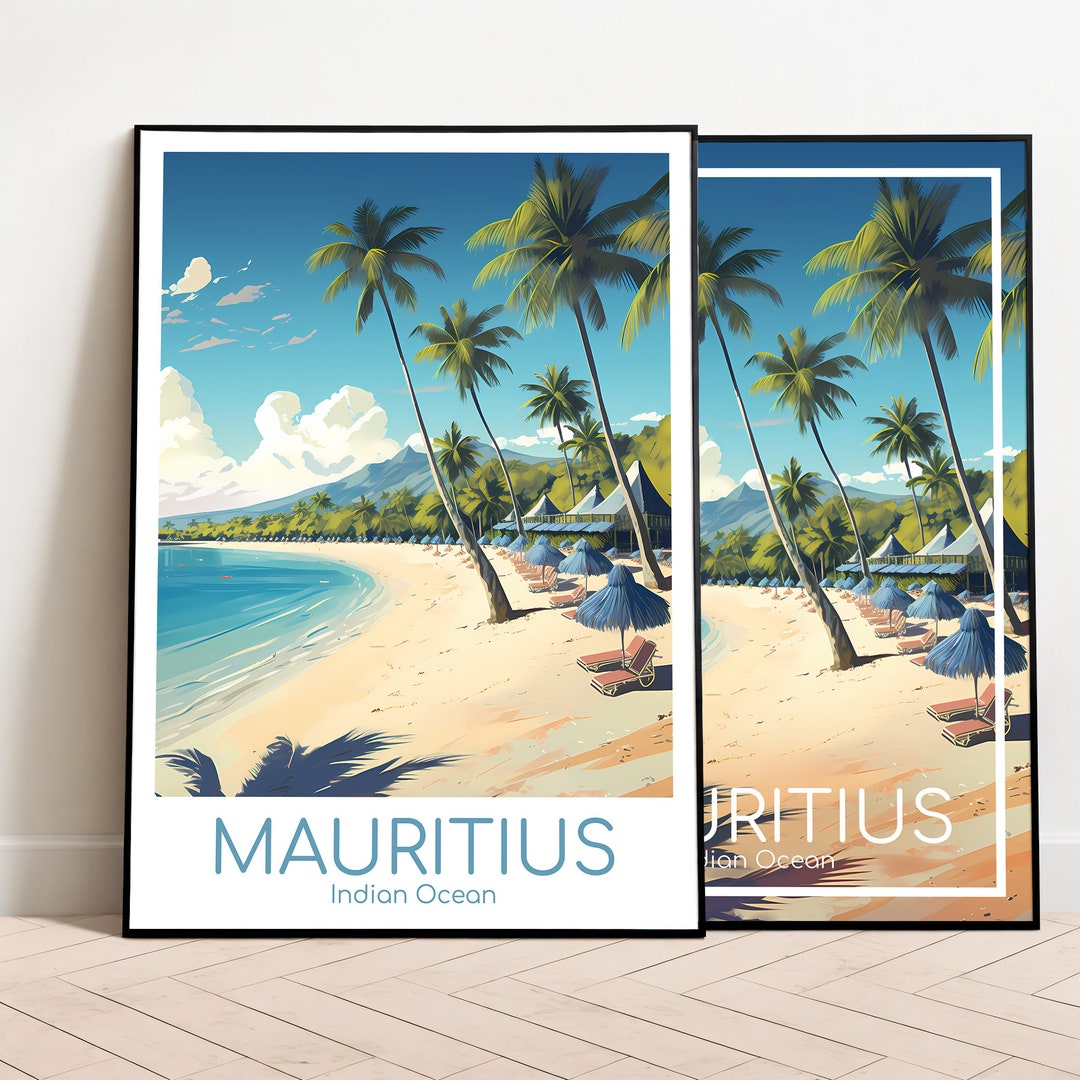 Mauritius Travel Poster Mauritius Poster Wall Art Mauritius Vintage ...
