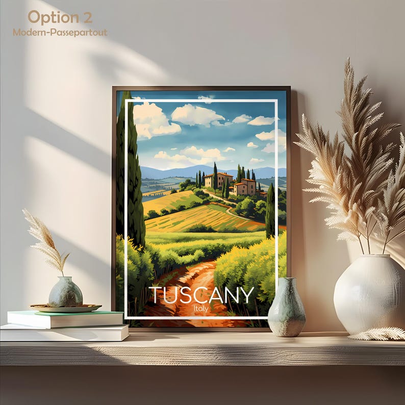 Tuscany Travel Poster Tuscany Poster Wall Art Italy Vintage Poster ...