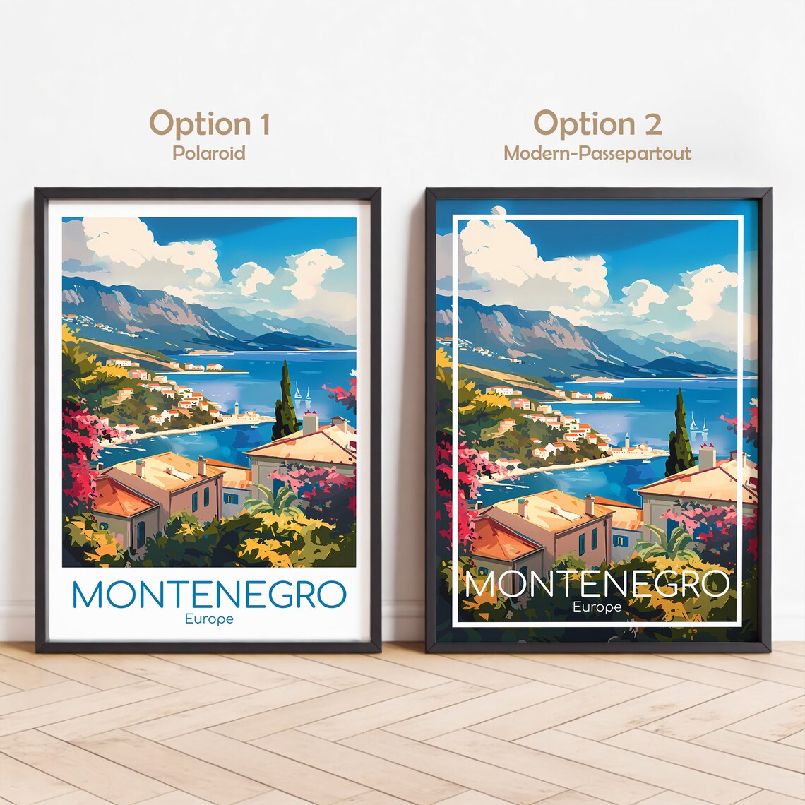 Montenegro Travel Poster Montenegro Poster Wall Art Europe Vintage ...