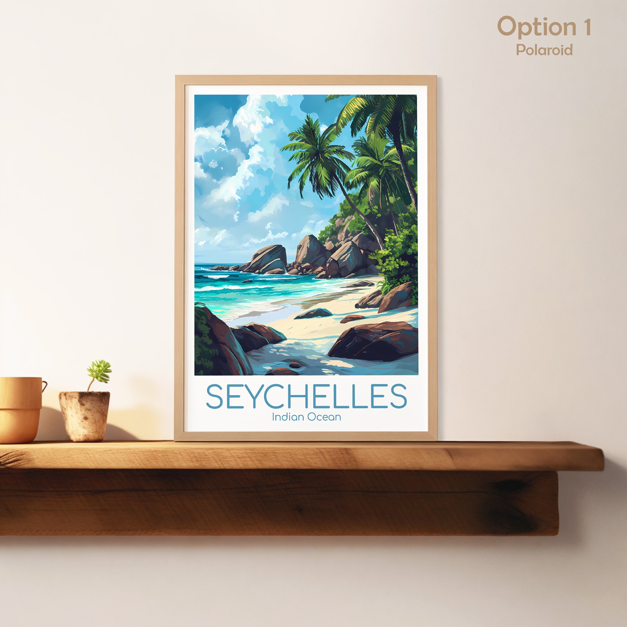 Seychelles Travel Poster Seychelles Poster Wall Art Indian Ocean ...