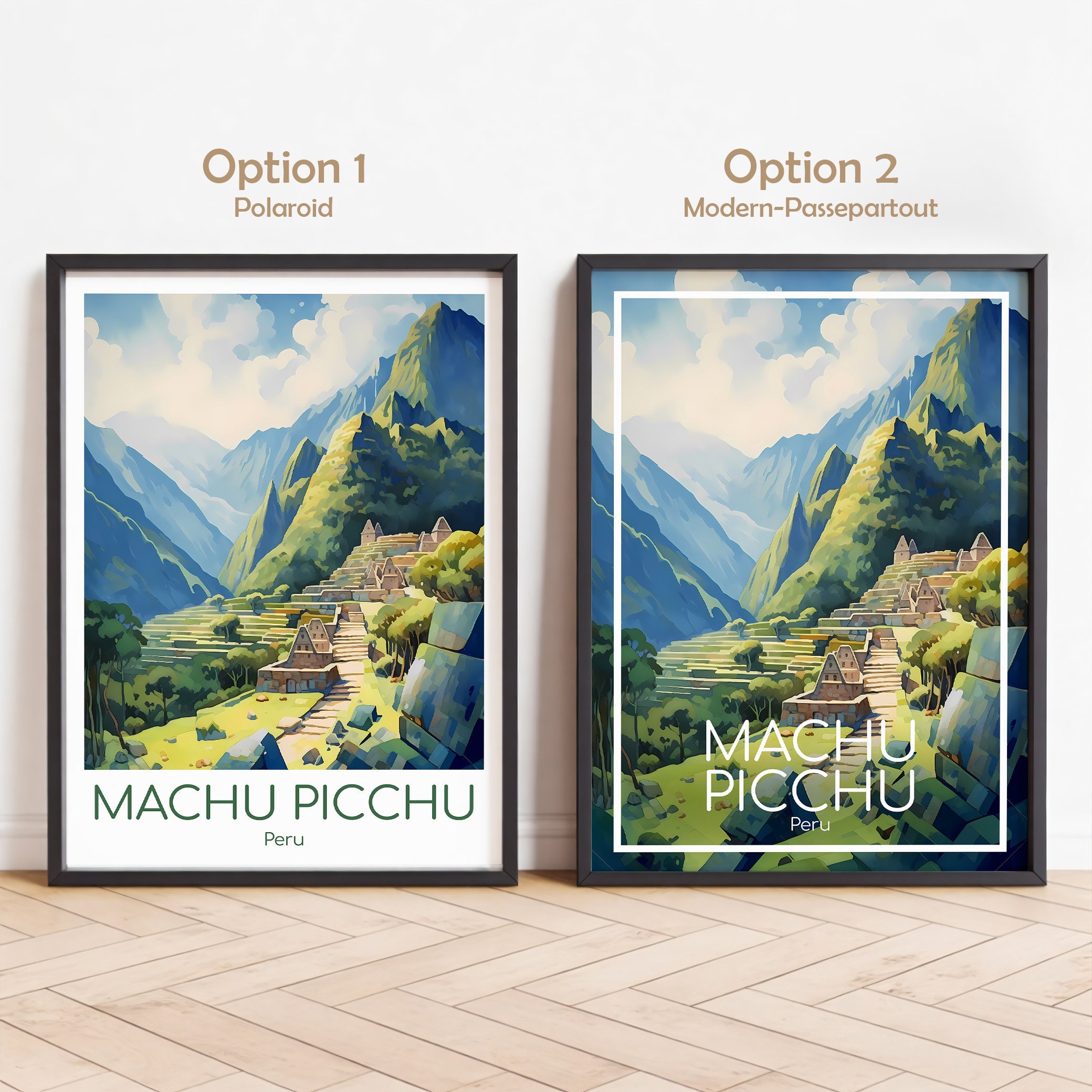 Machu Picchu Travel Poster Machu Picchu Poster Wall Art Peru Vintage ...