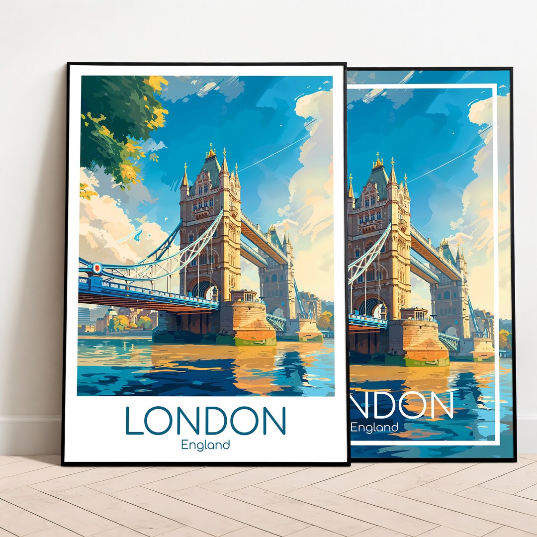 London Travel Poster Tower Bridge London Poster Tower Bridge England ...