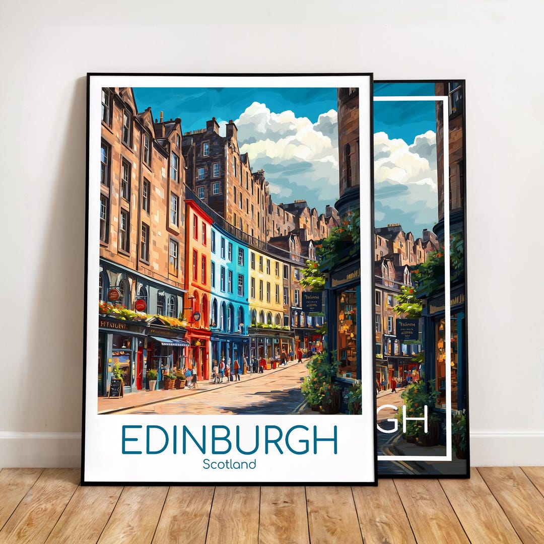 Edinburgh Poster Edinburgh Poster Victoria Street Scotland Vintage ...