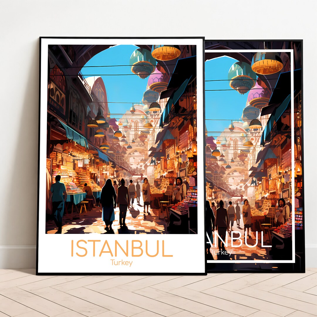 Istanbul Reiseposter Istanbul Poster Wall Art Türkei Vintage Poster ...