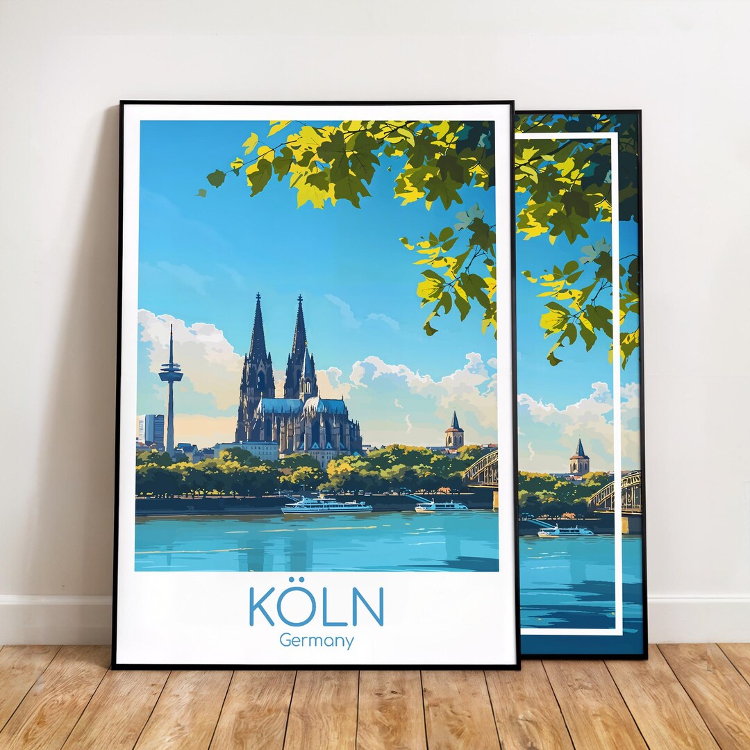Cologne Poster - Experience the Cathedral and the Rhine as a Print ...