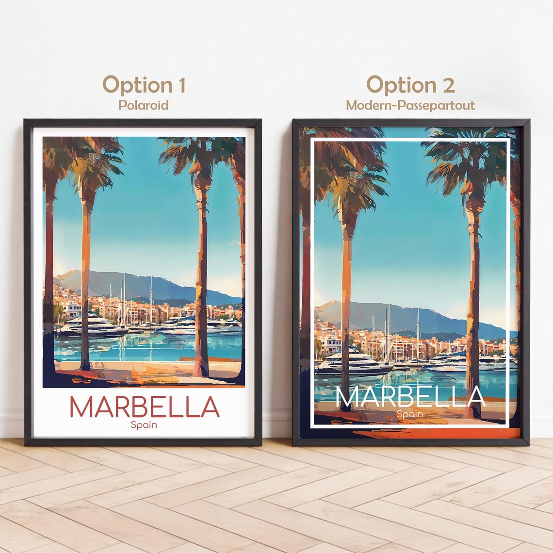 Marbella Travel Poster Marbella Poster Wall Art Spain Vintage Poster ...