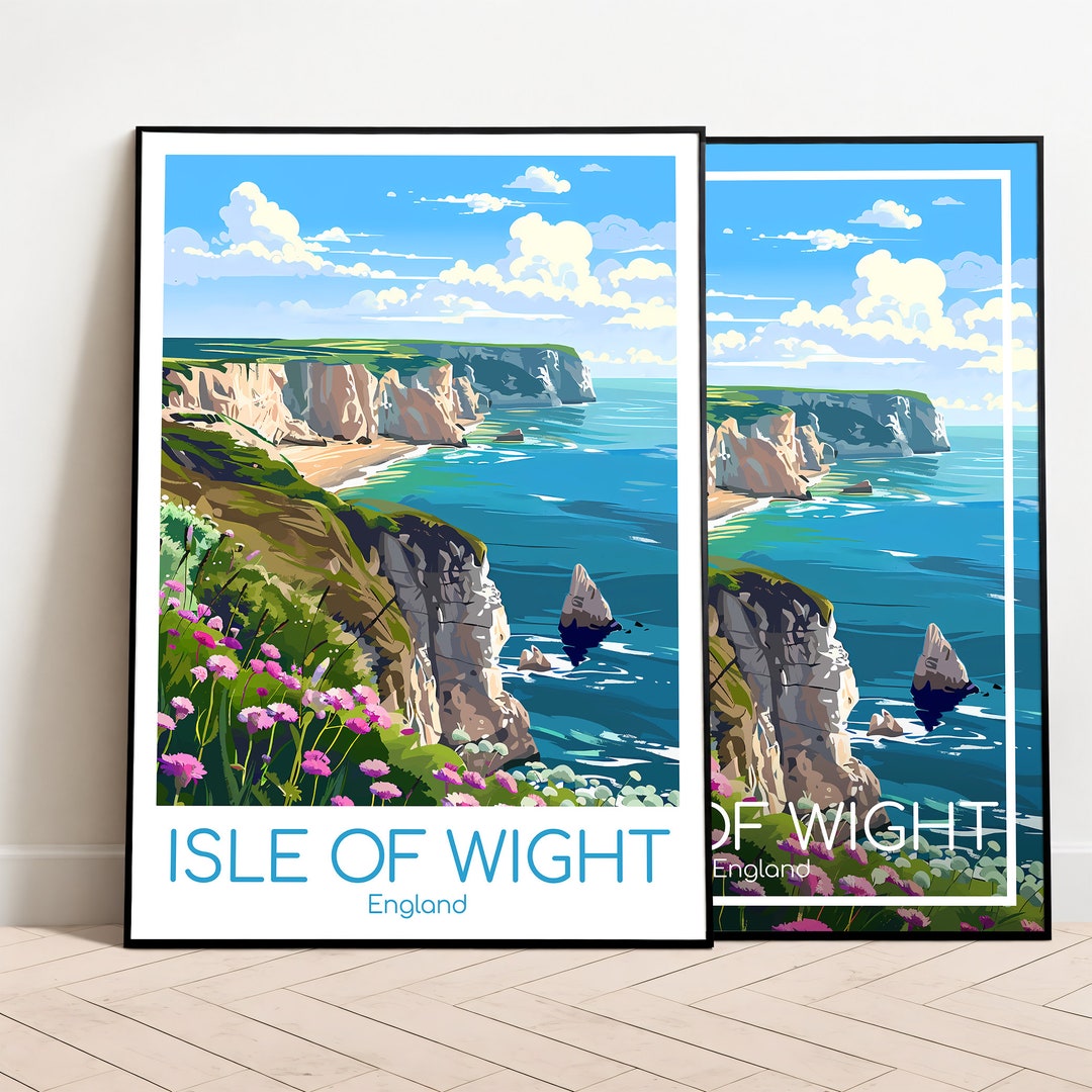 Isle of Wight Travel Poster Isle of Wight Poster Wall Art England ...