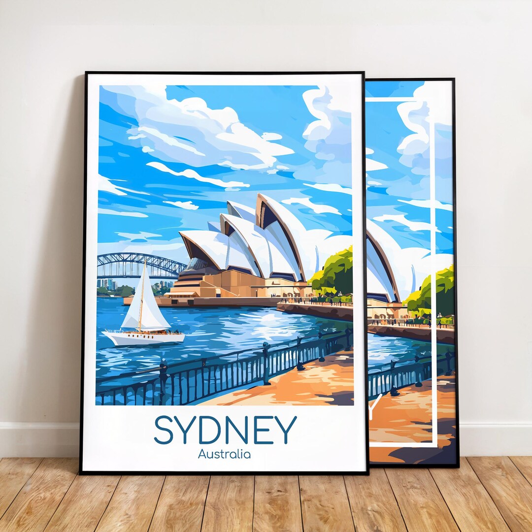 Sydney Poster Sydney Travel Poster Wall Art Australia Vintage Poster ...