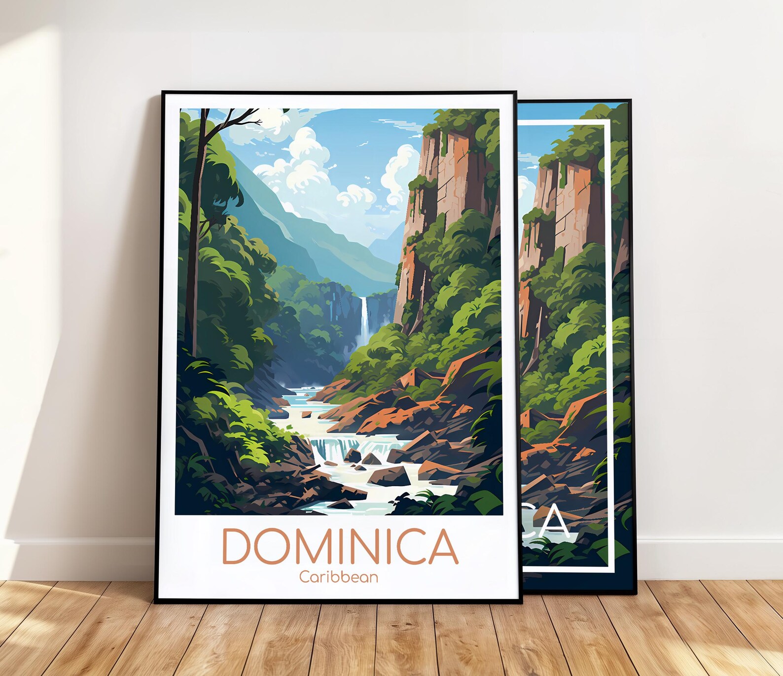 Dominica Poster Dominica Travel Poster Wall Art Caribbean Vintage ...