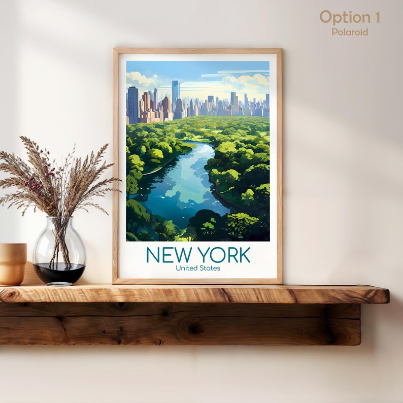 New York Travel Poster Central Park New York Poster Central Park Wall ...