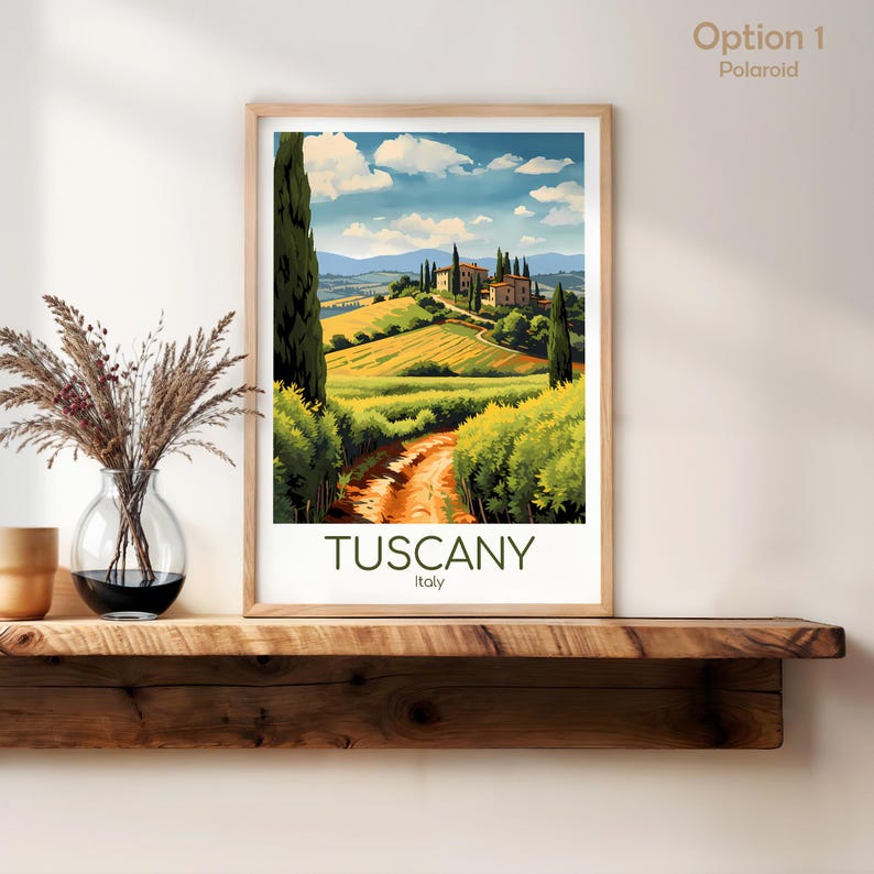 Tuscany Travel Poster Tuscany Poster Wall Art Italy Vintage Poster ...