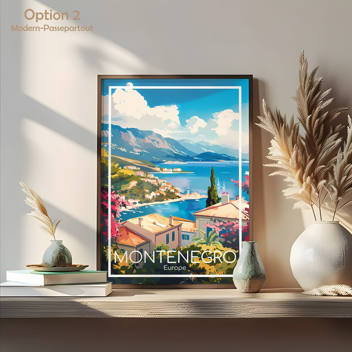 Montenegro Travel Poster Montenegro Poster Wall Art Europe Vintage ...