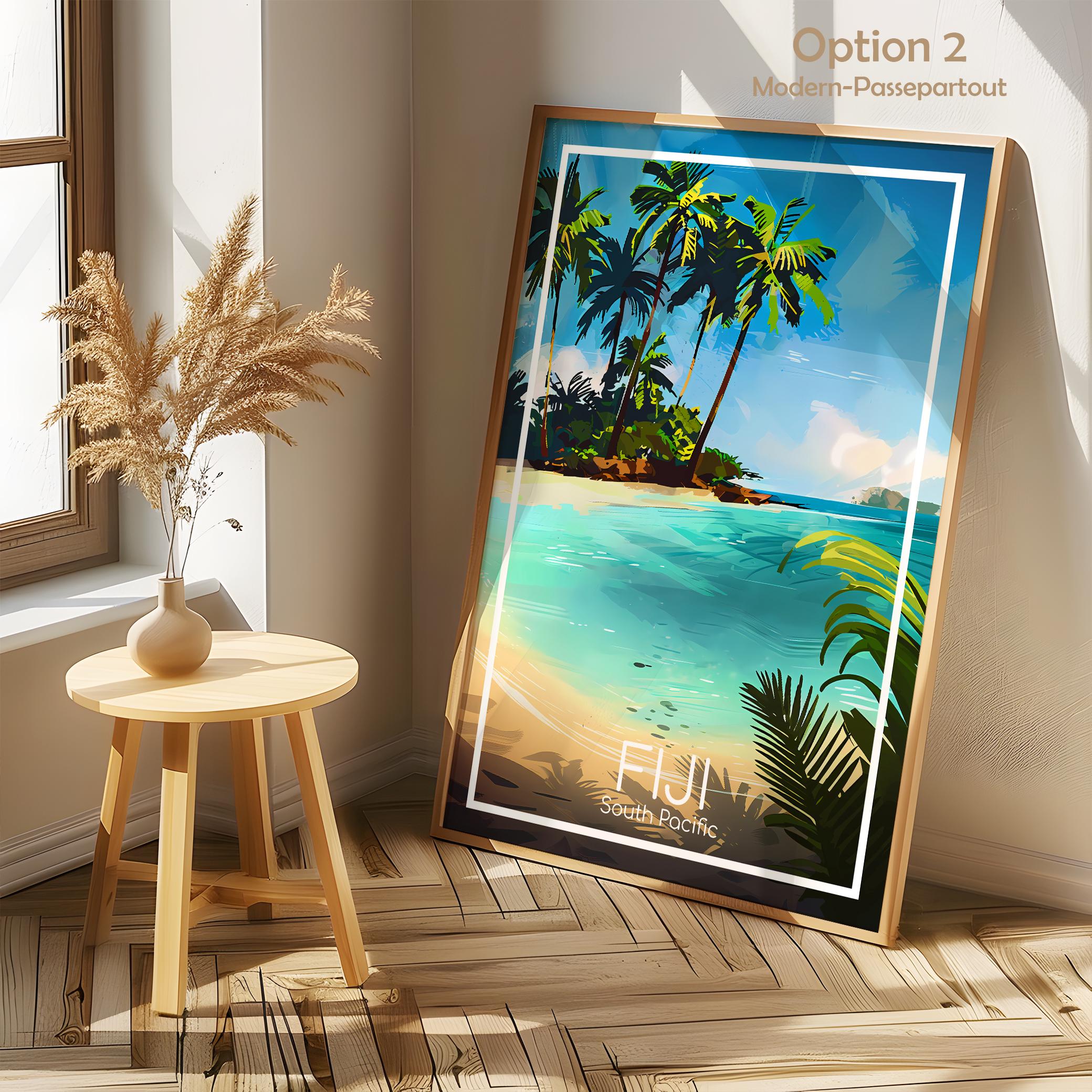 Fiji Travel Poster Fiji Poster Wall Art South Pacific Vintage Poster ...